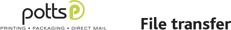 Mail a Big File to Potts Print (UK)